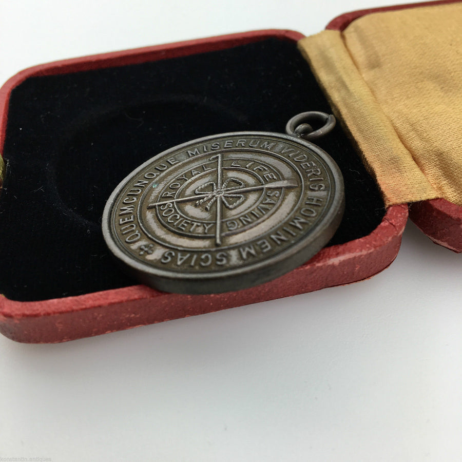 ROYAL LIFE SAVING SOCIETY MEDAL ESTABLISHED 1891 boxed c.1939 ...