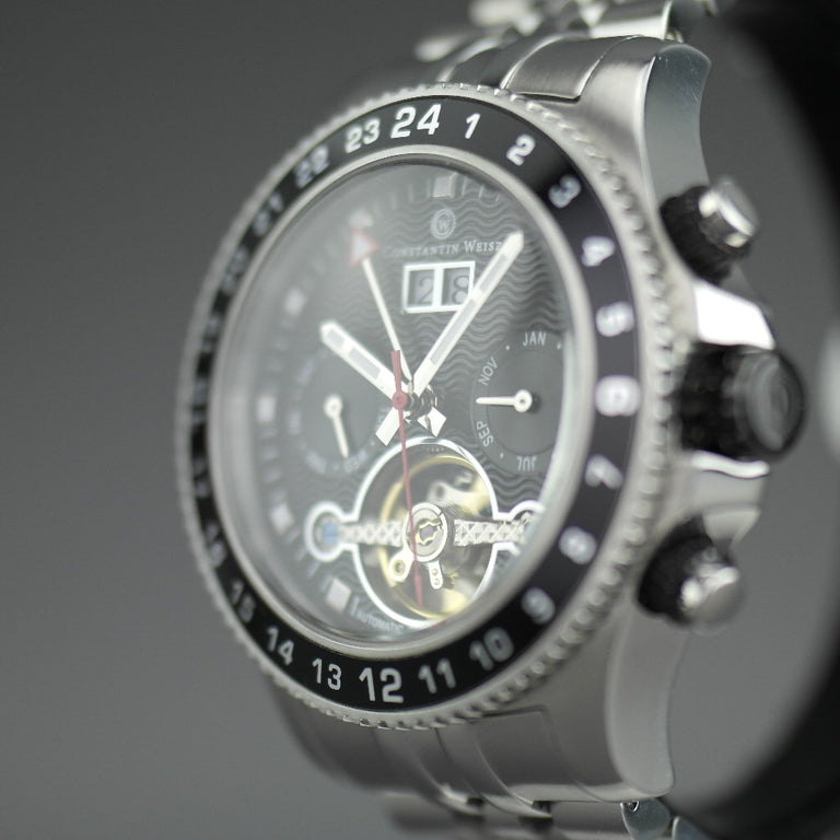 Constantin Weisz Classic Automatic open heart wrist watch with bracele ...